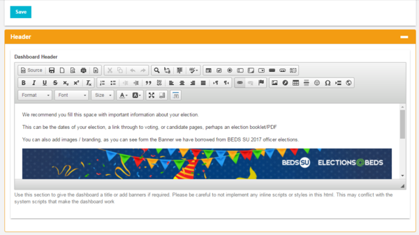 Elections Dashboard - UnionCloud Support