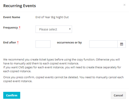 Manage Events - UnionCloud Support